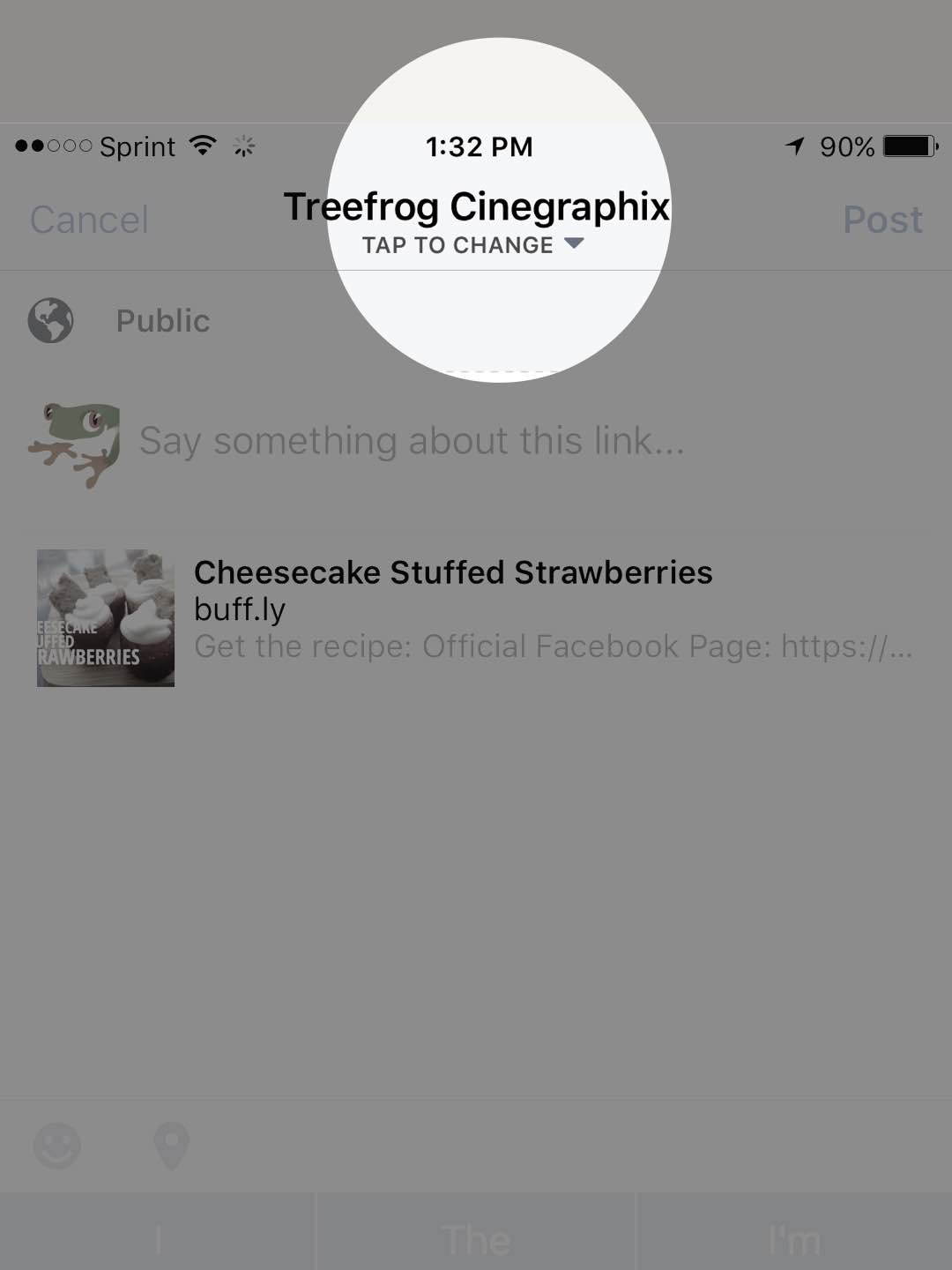 Share Facebook Post to Your Profile | Treefrog Cinegraphix