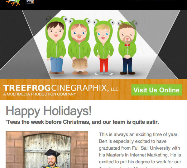 Newsletters | Treefrog Cinegraphix